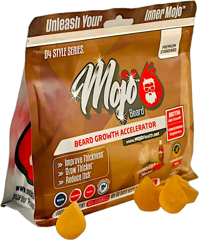 MOJO™ BEARD GROWTH GUMMIES | Grow a Beard Supplement Biotin B7 Facial ...